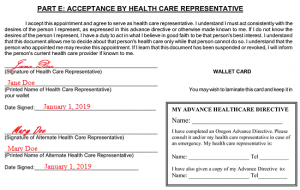 Oregon Advance Health Care Directive (Living Will) Form - Will Forms ...